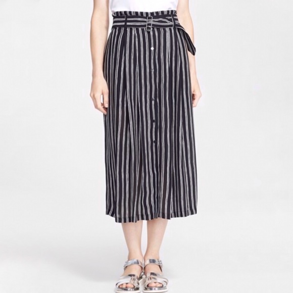 A.L.C. | Skirts | Alc Alc Mcdermott Black White Stripe Belt Belted ...